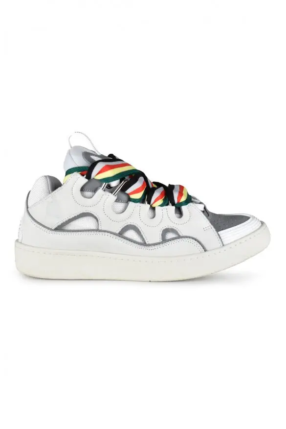 LANVIN Curb Leather Sneakers - White