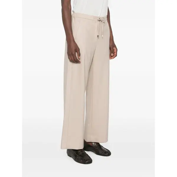 Max Mara Wide Leg Drawstring Trousers - Cream
