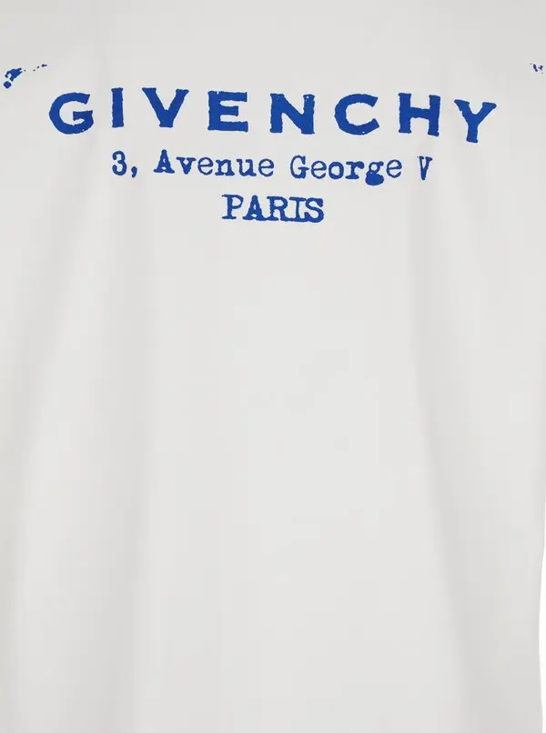 Givenchy Crewneck T-shirt With Logo Lettering On The Rear In Cotton - White