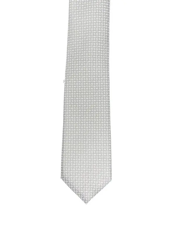 Giorgio Armani Geometric Pattern Silk Neck Tie