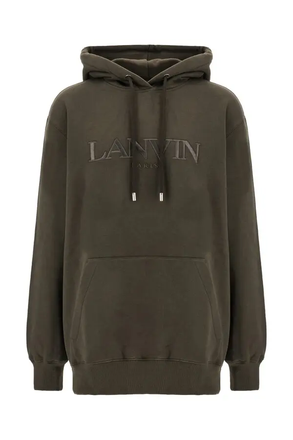 LANVIN Embroidered Logo Hoodie