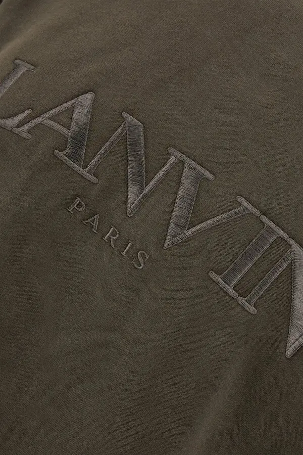 LANVIN Embroidered Logo Hoodie