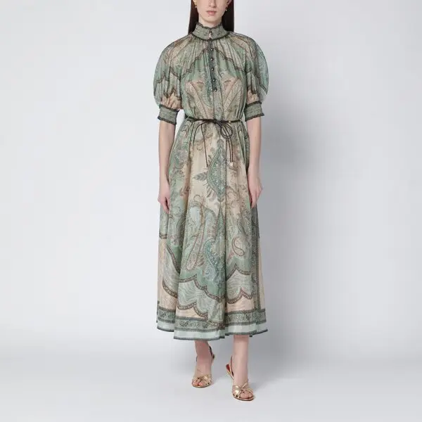 Zimmermann Wanderlust Billow Dress With Tapestry Print - Multicolor