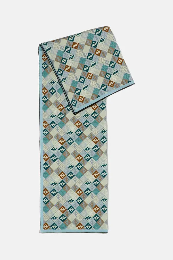 Fendi Printed Foulard Ff Grid - Multicolor