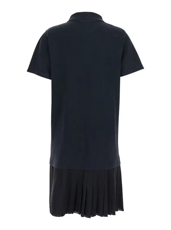 Balenciaga Layered Cotton Dress With Safety Pin Detail - Multicolor