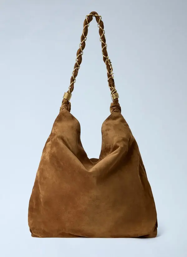 Saint Laurent Amalia Suede Shoulder Bag - Brown