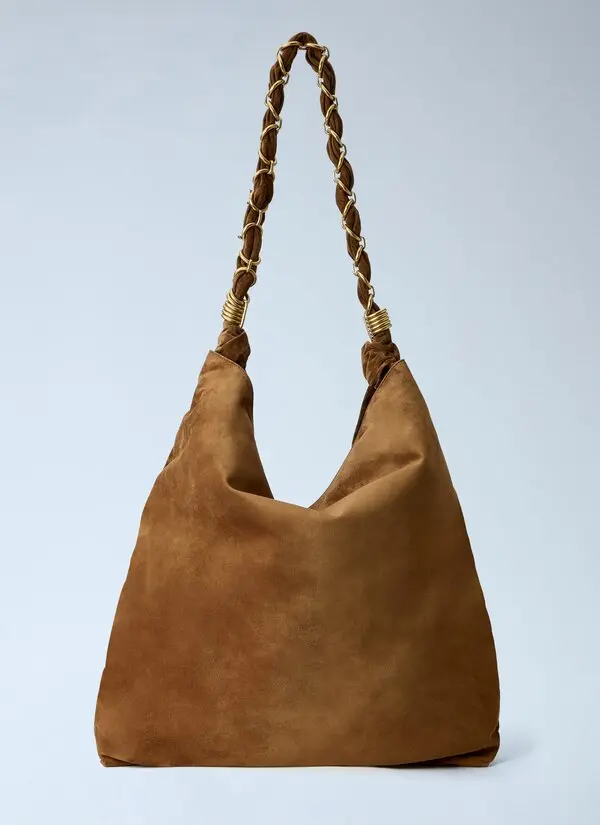 Saint Laurent Amalia Suede Shoulder Bag - Brown