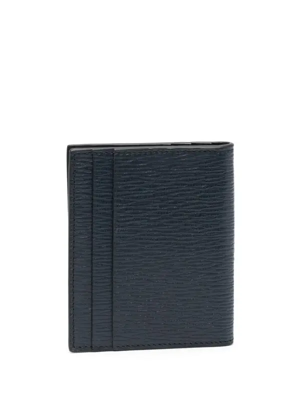 FERRAGAMO Blue Cardholder With Gancini Metal Logo On The Front In Leather For - Multicolor