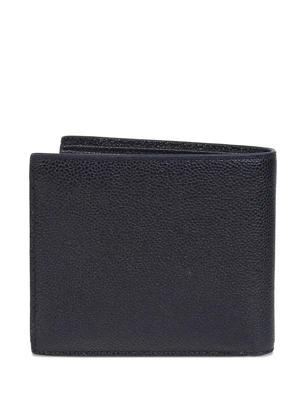 TOD'S Bi-fold Leather Wallet With Metal T Timeless Logo - Blue