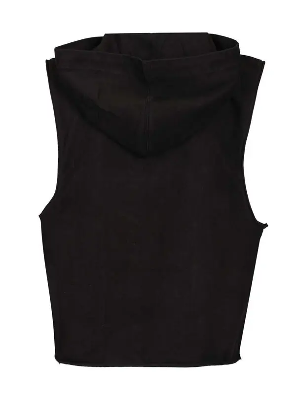 Rick Owens Cotton Jersey Vest With Hood