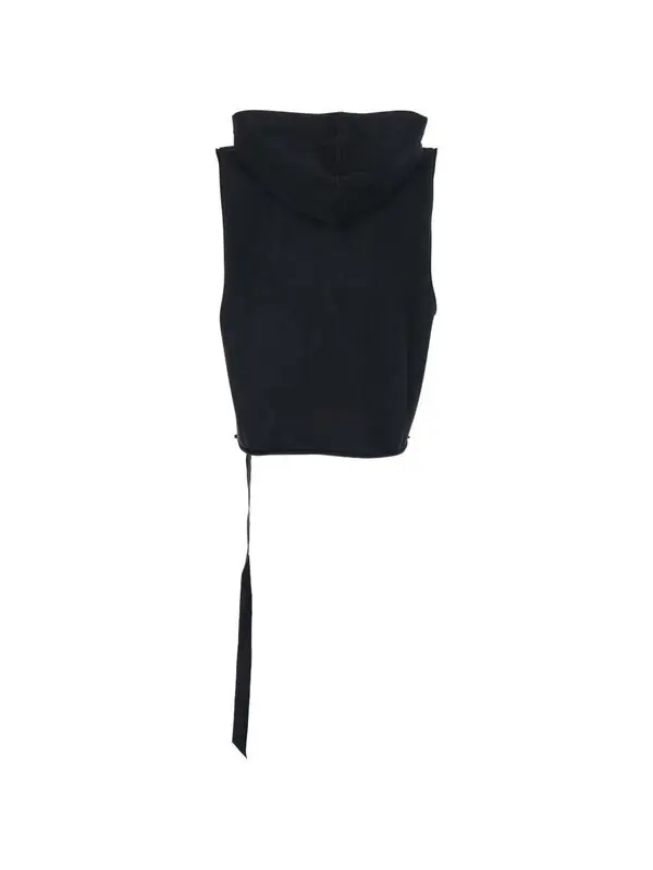 Rick Owens Cotton Jersey Vest With Hood