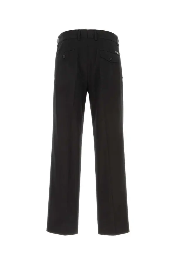Dolce & Gabbana Stretch Cotton Trousers - Black