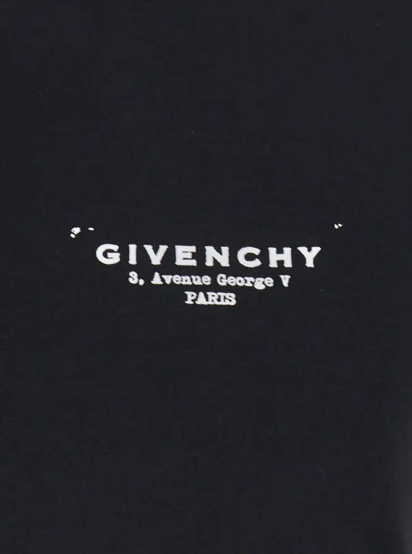 Givenchy Cotton Crewneck T-shirt With Logo Detailing - Black