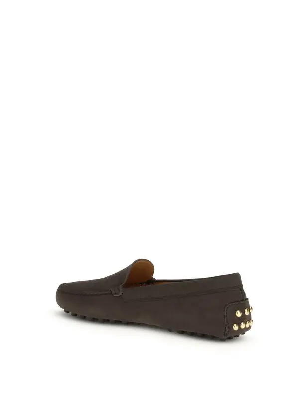 TOD'S Suede Gommini Loafers - Brown