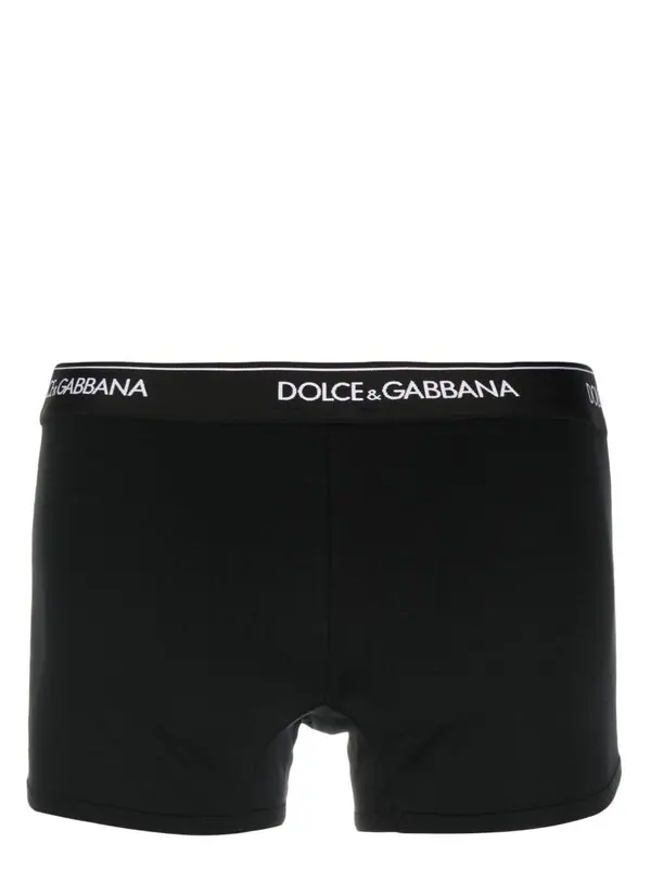 Dolce & Gabbana Two-pack Of Stretch Cotton Regular-fit Boxers - Black