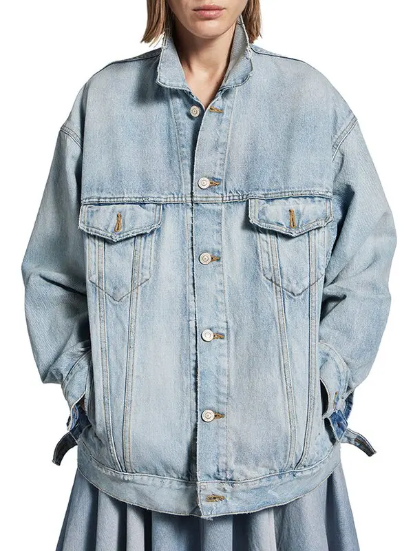 Balenciaga Regular Fit Denim Jacket - Multicolor
