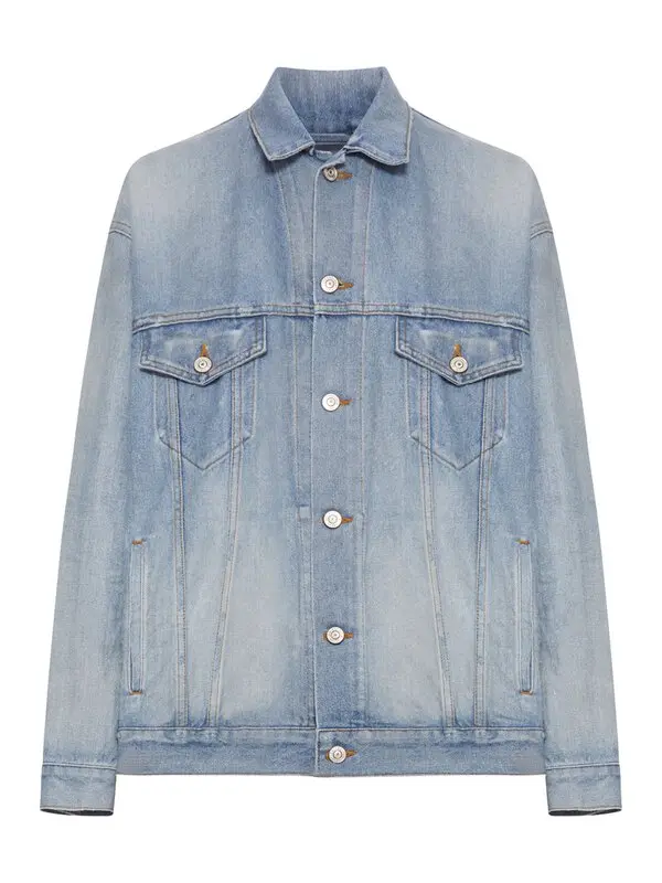 Balenciaga Regular Fit Denim Jacket - Multicolor