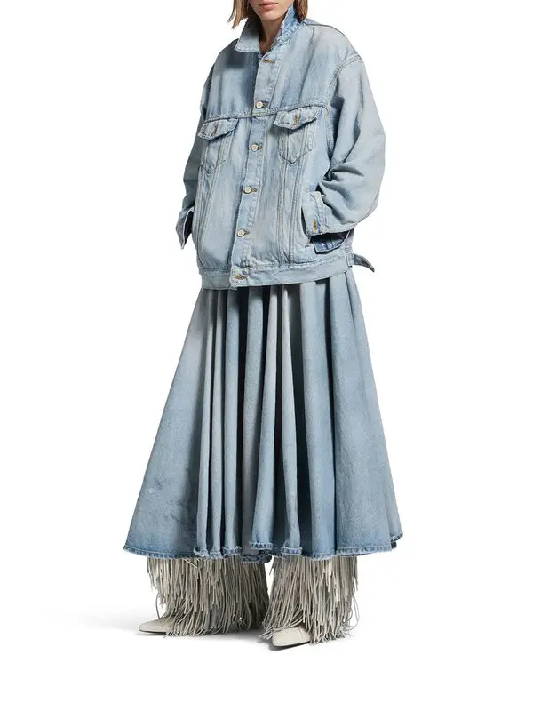 Balenciaga Regular Fit Denim Jacket - Multicolor