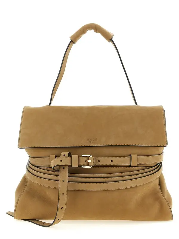 Moschino Tie Me Shoulder Bag - Cream