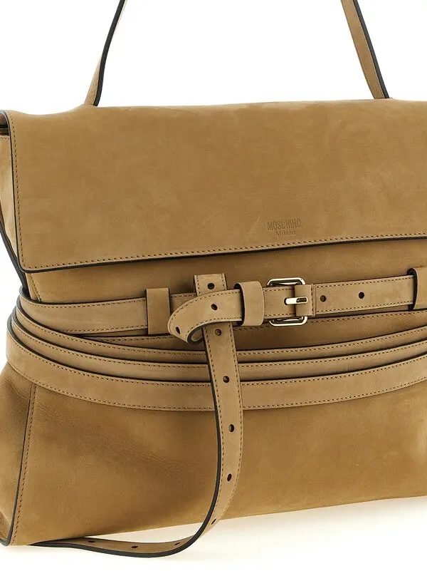 Moschino Tie Me Shoulder Bag - Cream