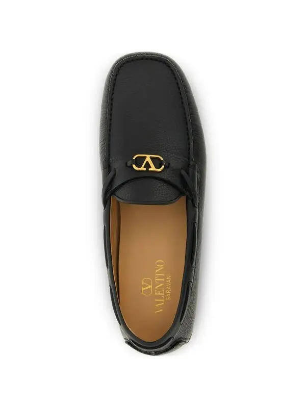 Valentino Garavani Leather Fastaway Loafers - Black