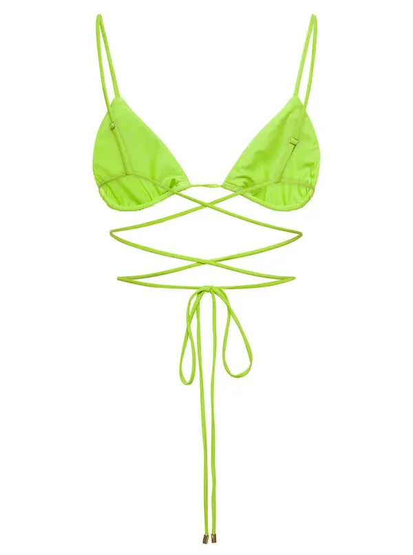 SELF-PORTRAIT Embellished Triangle Bikini Top - Multicolor