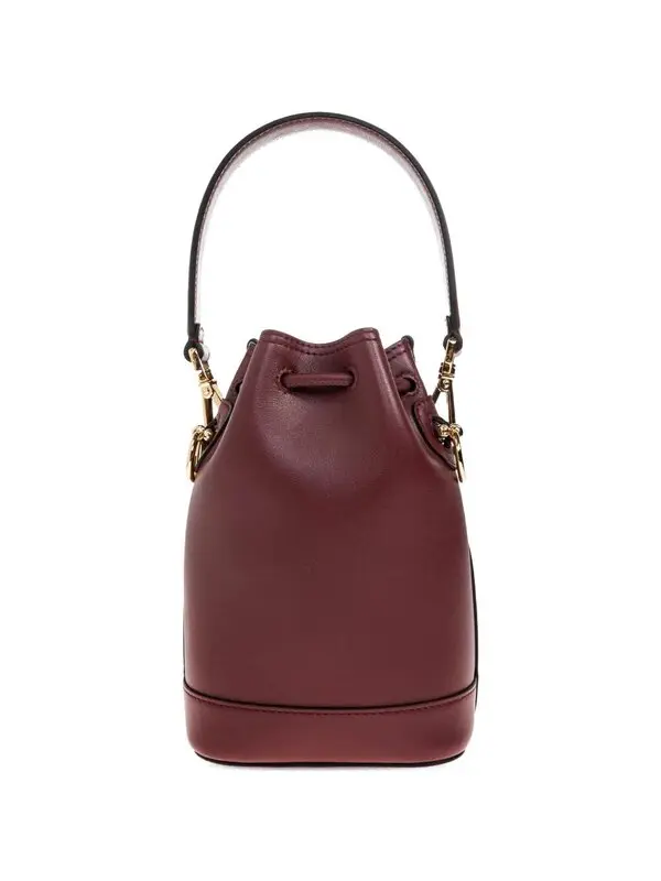 Fendi Mon Tresor Leather Mini Bucket Bag - Red