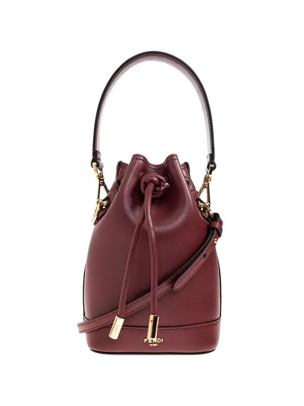 Fendi Mon Tresor Leather Mini Bucket Bag - Red