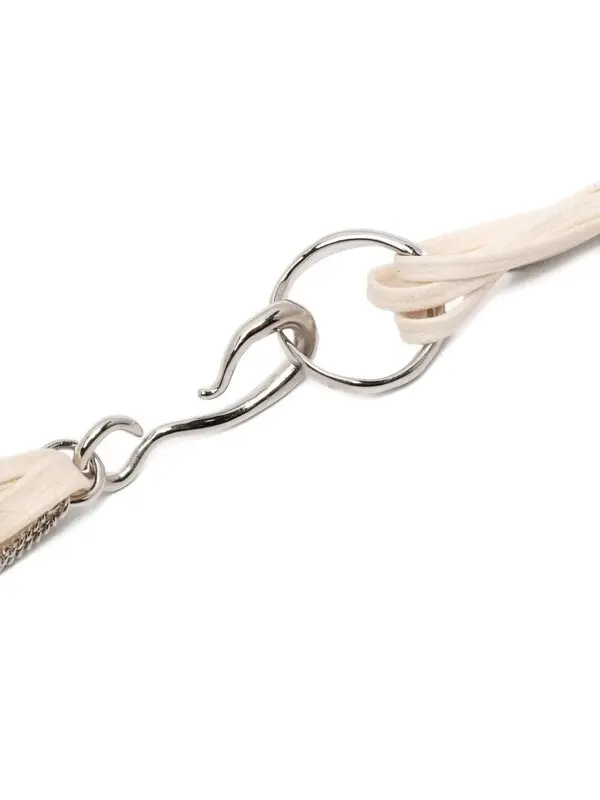 Dries Van Noten Carved Leaf Pendant Necklace