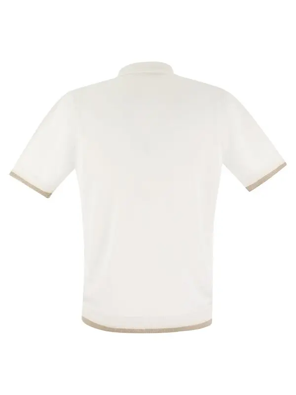 Peserico Linen And Cotton Yarn Jersey Polo Shirt
