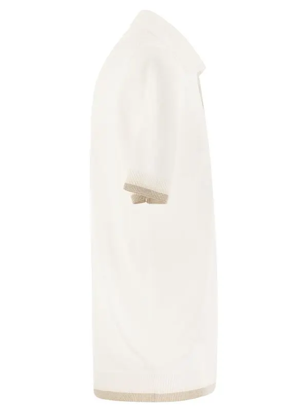 Peserico Linen And Cotton Yarn Jersey Polo Shirt