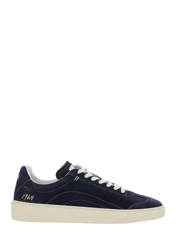 Dsquared2 Suede Low Top Sneakers With Logo Detail - Multicolor