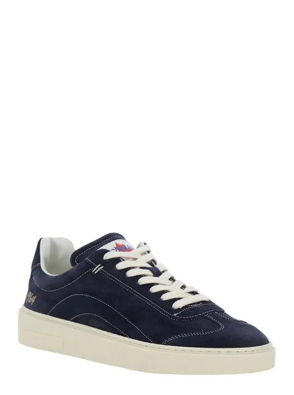 Dsquared2 Suede Low Top Sneakers With Logo Detail - Multicolor