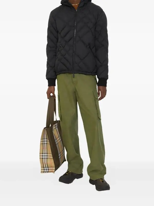 Burberry Cotton Cargo Trousers With Adjustable Waist