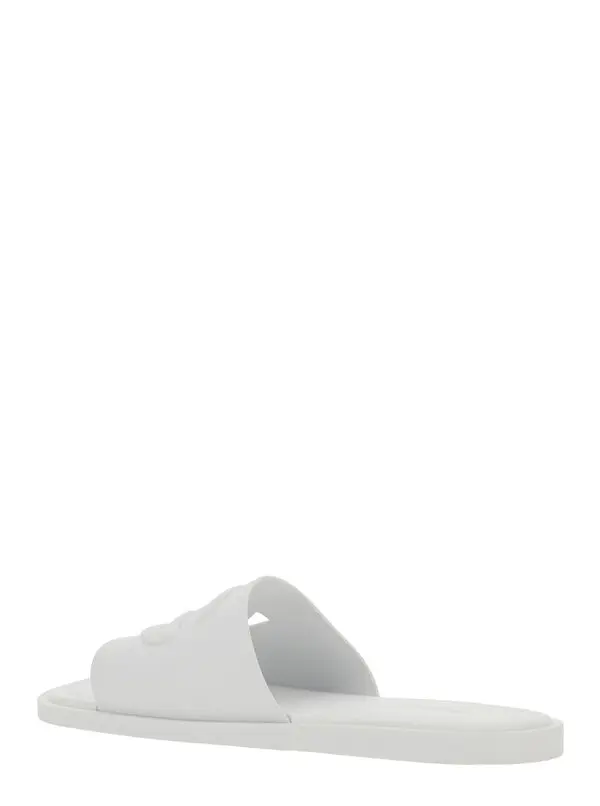 Dolce & Gabbana Rubber Logo Detail Slip-on Sandals