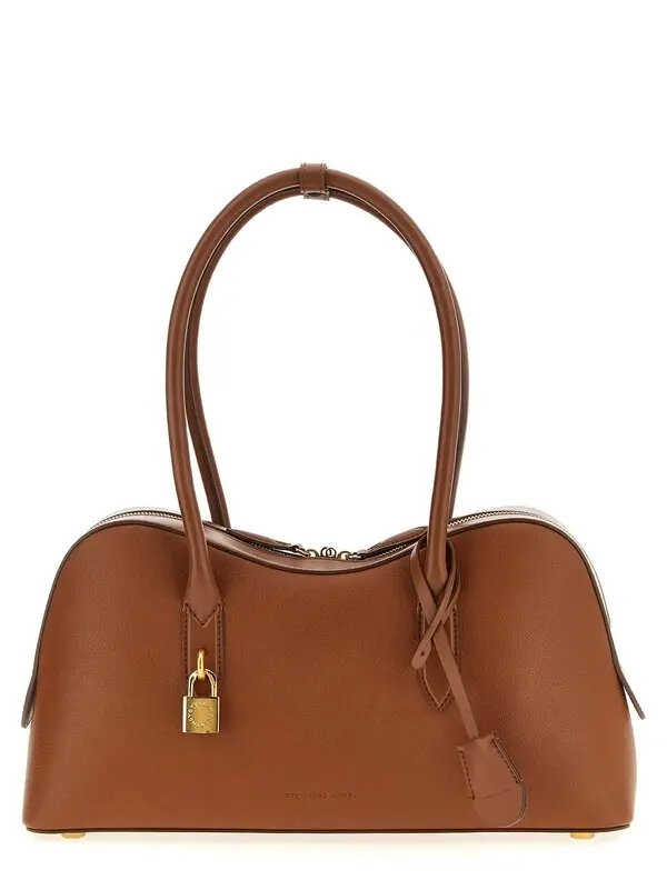 Stella McCartney Ryder Shoulder Bag With Padlock Detail - Brown