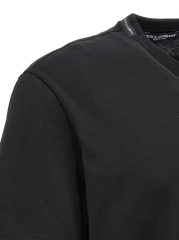 Dolce & Gabbana Logo Embroidery T-shirt - Black