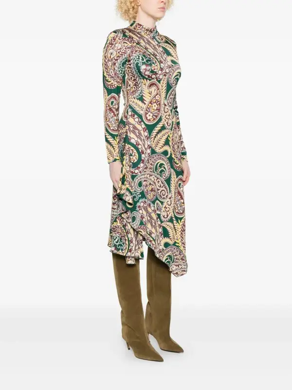 Etro Paisley Print Midi Dress - Multicolor