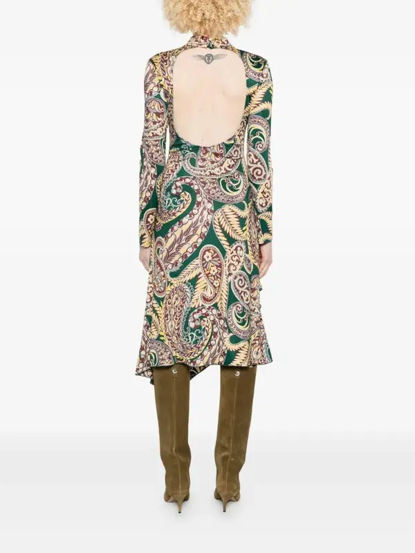 Etro Paisley Print Midi Dress - Multicolor