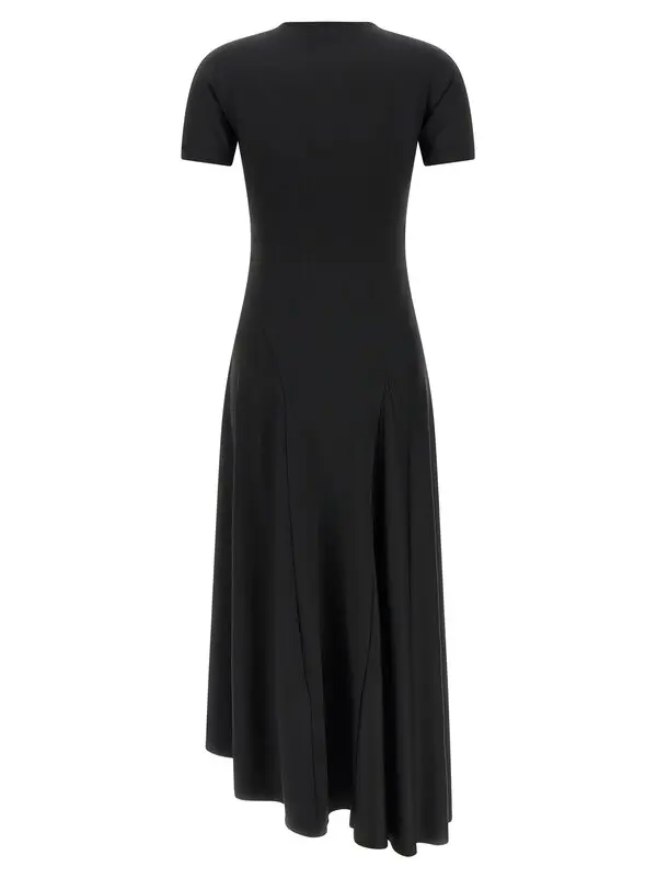 Victoria Beckham Zipped Front Midi Dress - Black