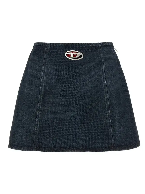 DIESEL® De-sweny-s1 Stonewash Denim Mini Skirt