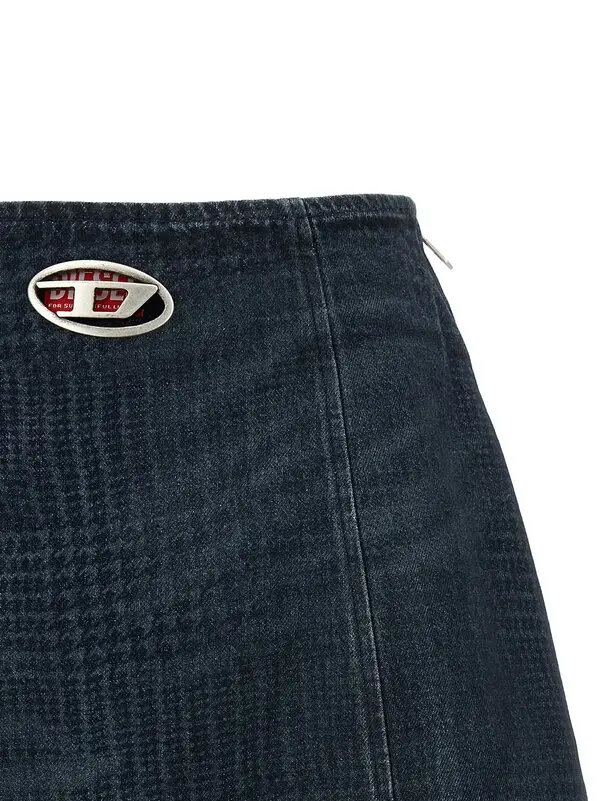 DIESEL® De-sweny-s1 Stonewash Denim Mini Skirt