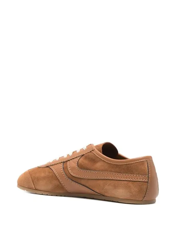 Dries Van Noten Suede And Leather Insert Sneakers - Brown