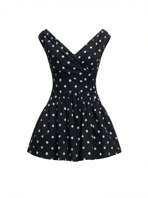 SELF-PORTRAIT Polka Dot Mini Dress - Multicolor