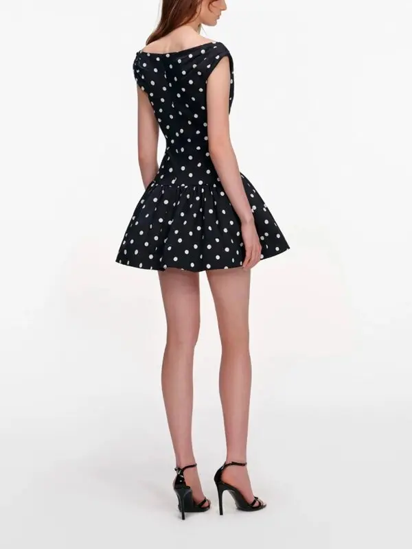 SELF-PORTRAIT Polka Dot Mini Dress - Multicolor