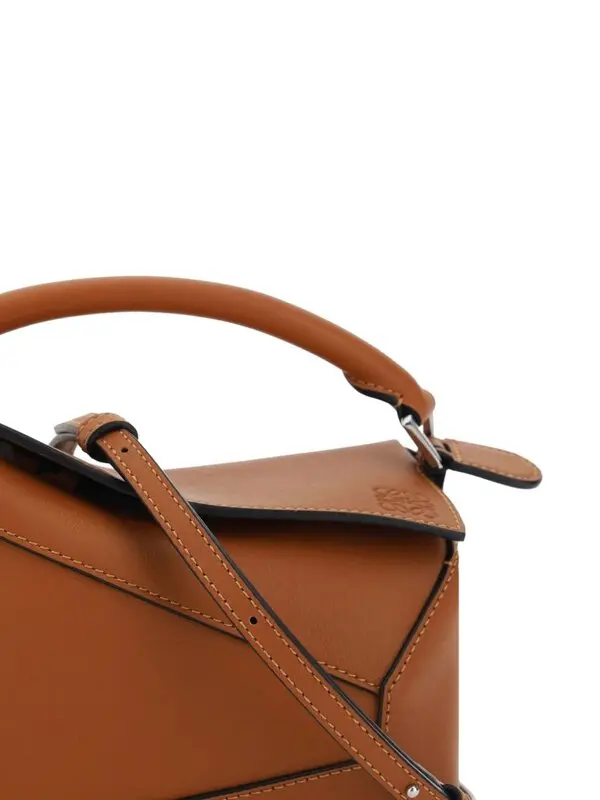 Loewe Mini Puzzle Bag In Classic Calfskin - Brown