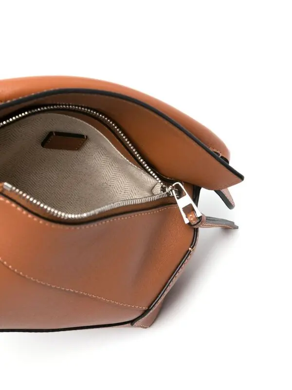 Loewe Mini Puzzle Bag In Classic Calfskin - Brown