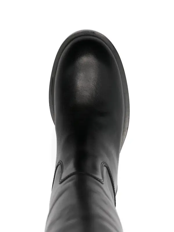 Paris Texas Flat Nappa Leather Boots - Black