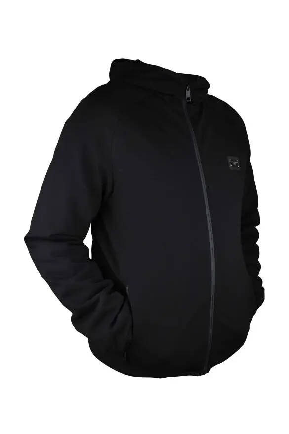Dolce & Gabbana Hooded Vest With Metal Logo Plaque