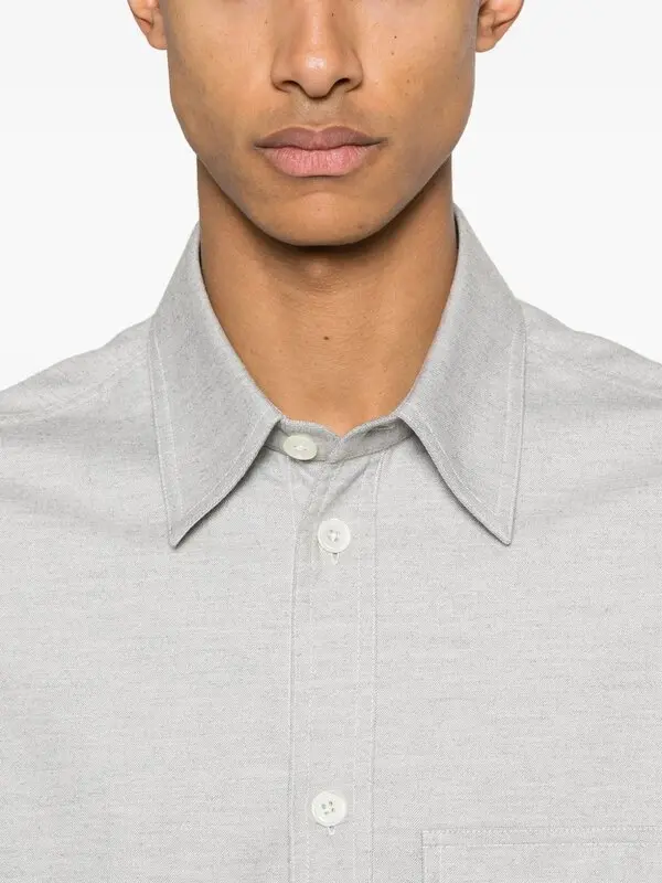 Thom Browne Cotton Shirt With Four-stripe Detail